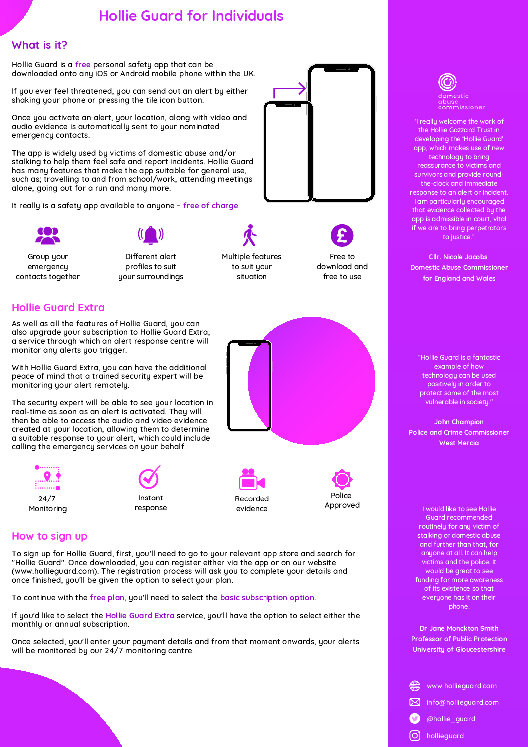 Hollie Guard App Overview - LHS
